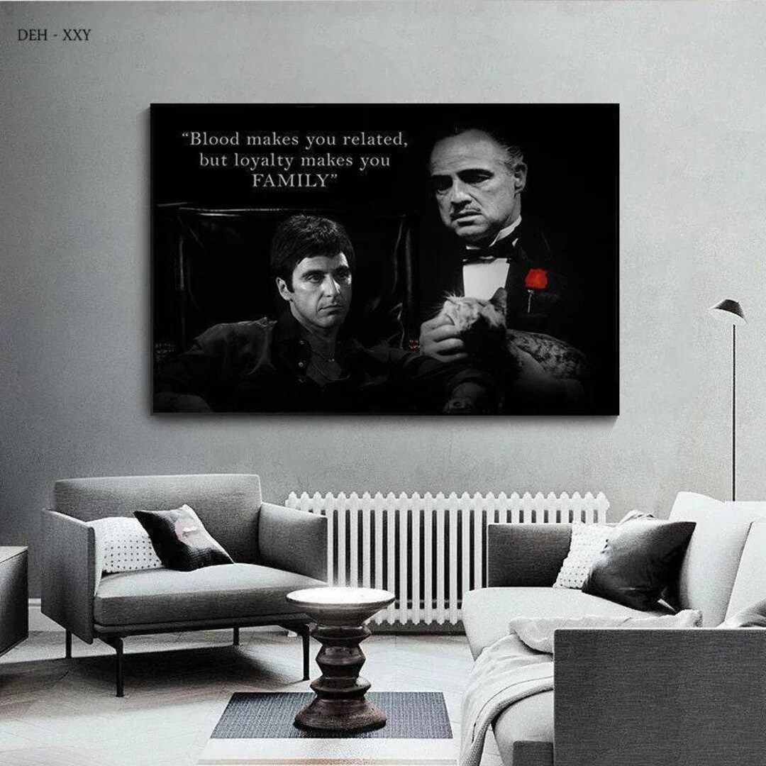Tony Montana and Don Vito Corleone Quotes Poster Scarface and Godfather ...