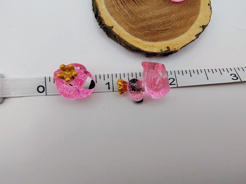 Mini Glitter Crowned Flamingo Set of 4/10 Resin Flamingos With or ...
