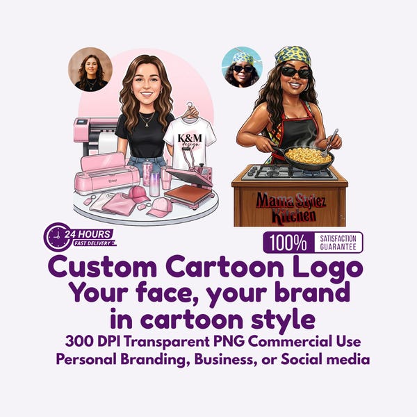 Cartoon Logo Design - Etsy