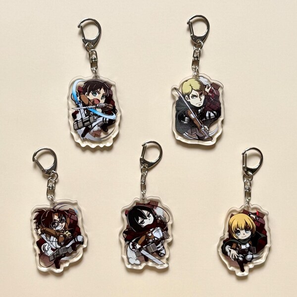 Eren and Mikasa Keychain - Etsy