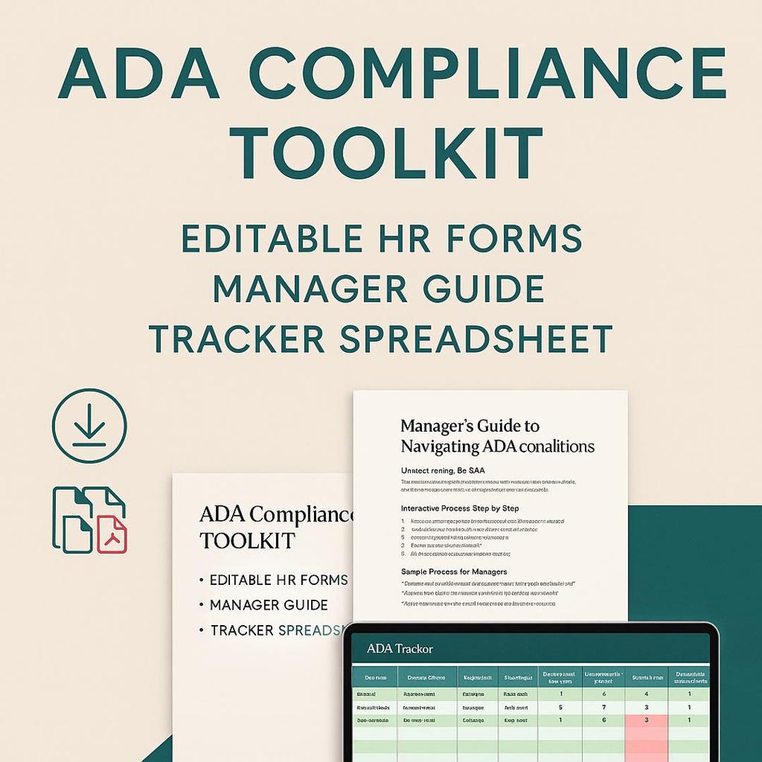 Editable Accommodation Template Bundle | HR Compliance Toolkit With ...