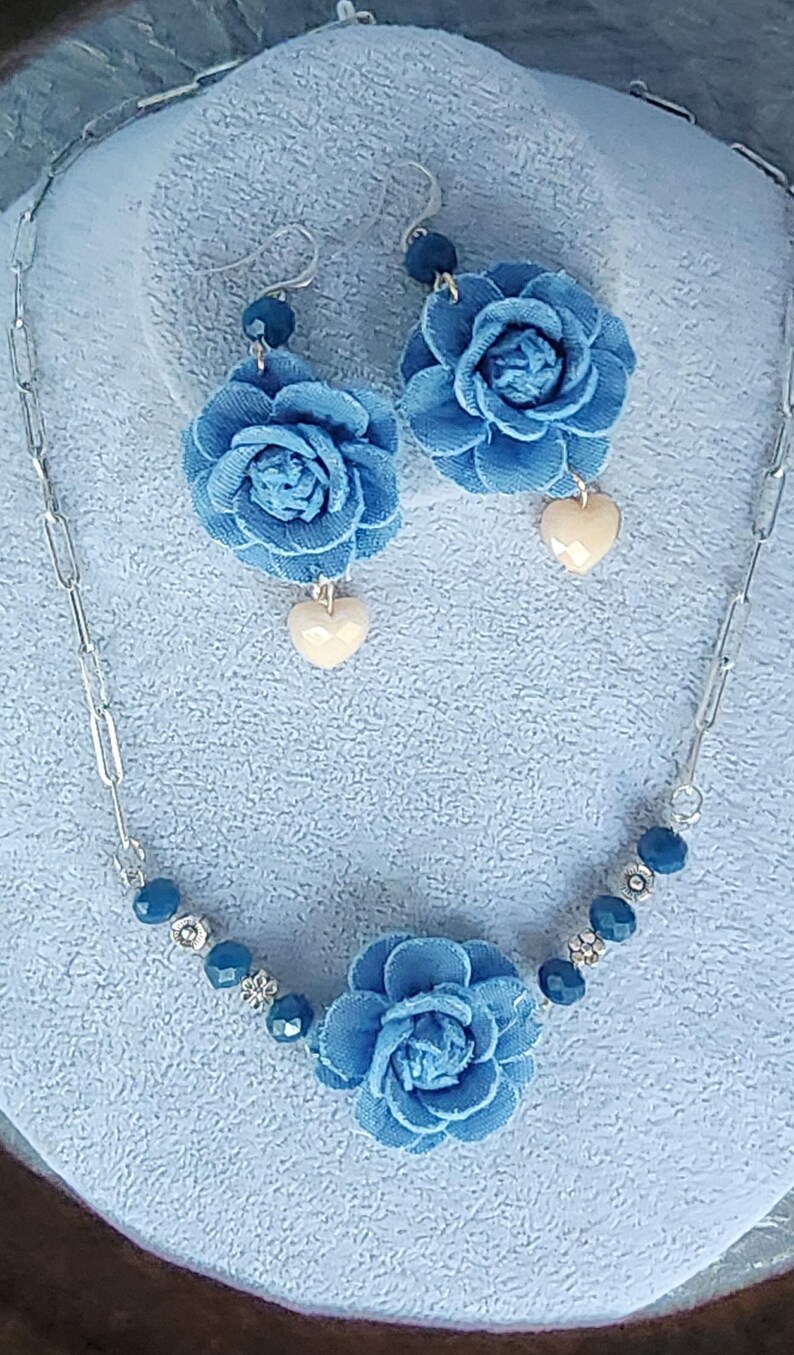 Jesse James Denim and Blue Roses Set - Etsy