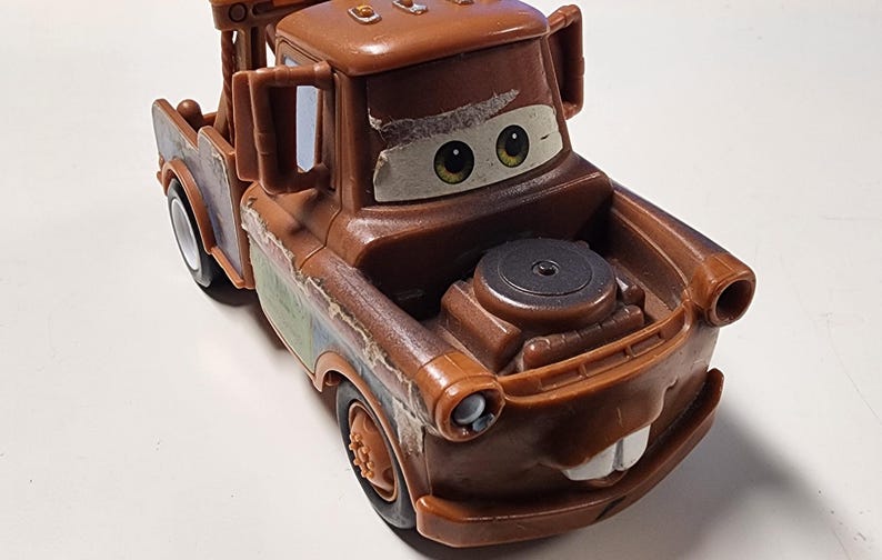 Disney PIXAR Cars Tow Mater Tow Truck Character Toy - Etsy