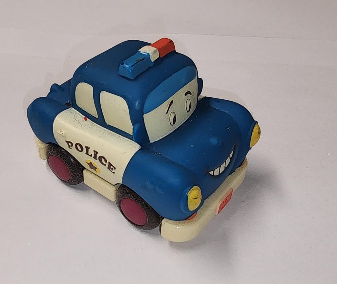 Safety Sam Pull Back Toy Police Car B. Toy Mini Wheeee-ls Officer Lawly ...