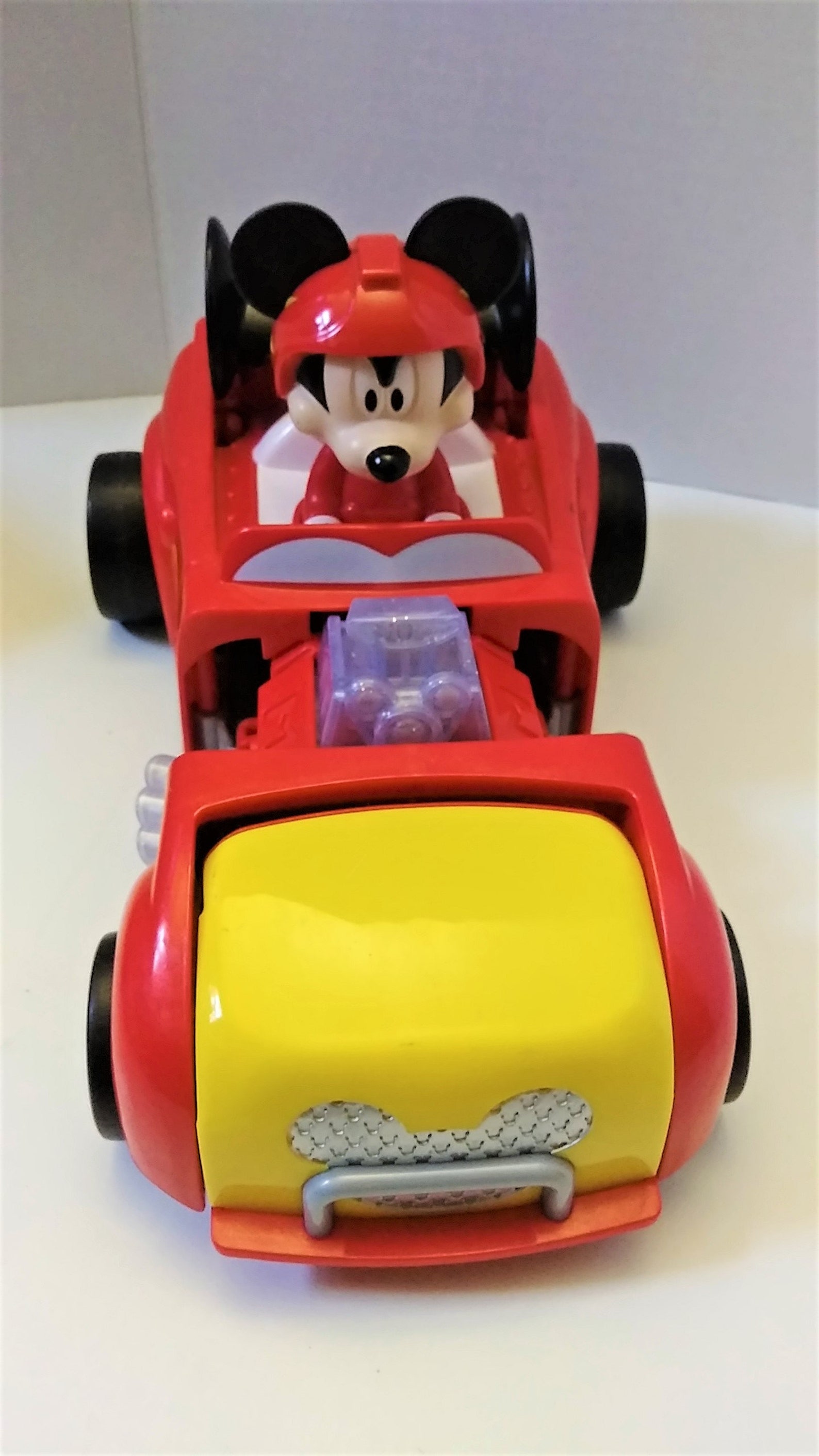 Disney Mickey Mouse Hot Rod 28 Roadster Race Car Red & Yellow | Etsy