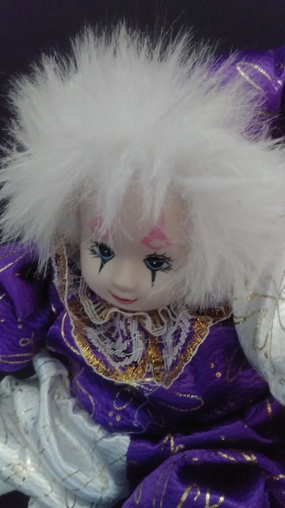 Vintage 6 Hard Plastic Face Mardi Gras Renaissance Clown Jester Art ...