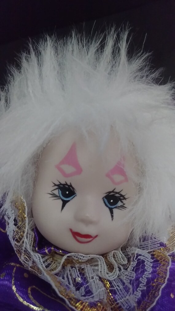 Vintage 6 Hard Plastic Face Mardi Gras Renaissance Clown Jester Art ...