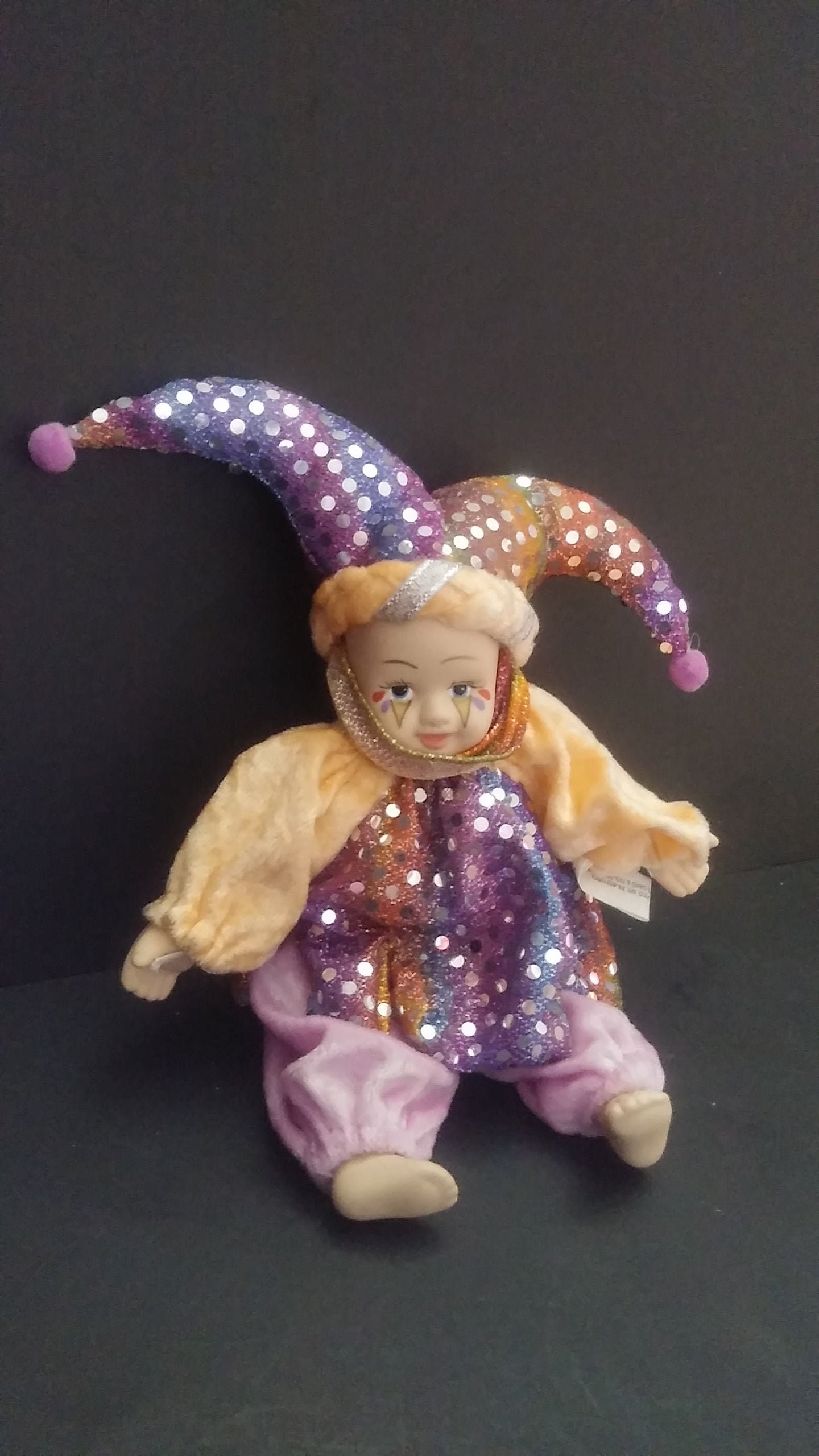 Vintage 6 Hard Plastic Face Mardi Gras Renaissance Clown Jester Art ...