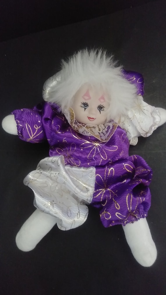 Vintage 6 Hard Plastic Face Mardi Gras Renaissance Clown Jester Art ...