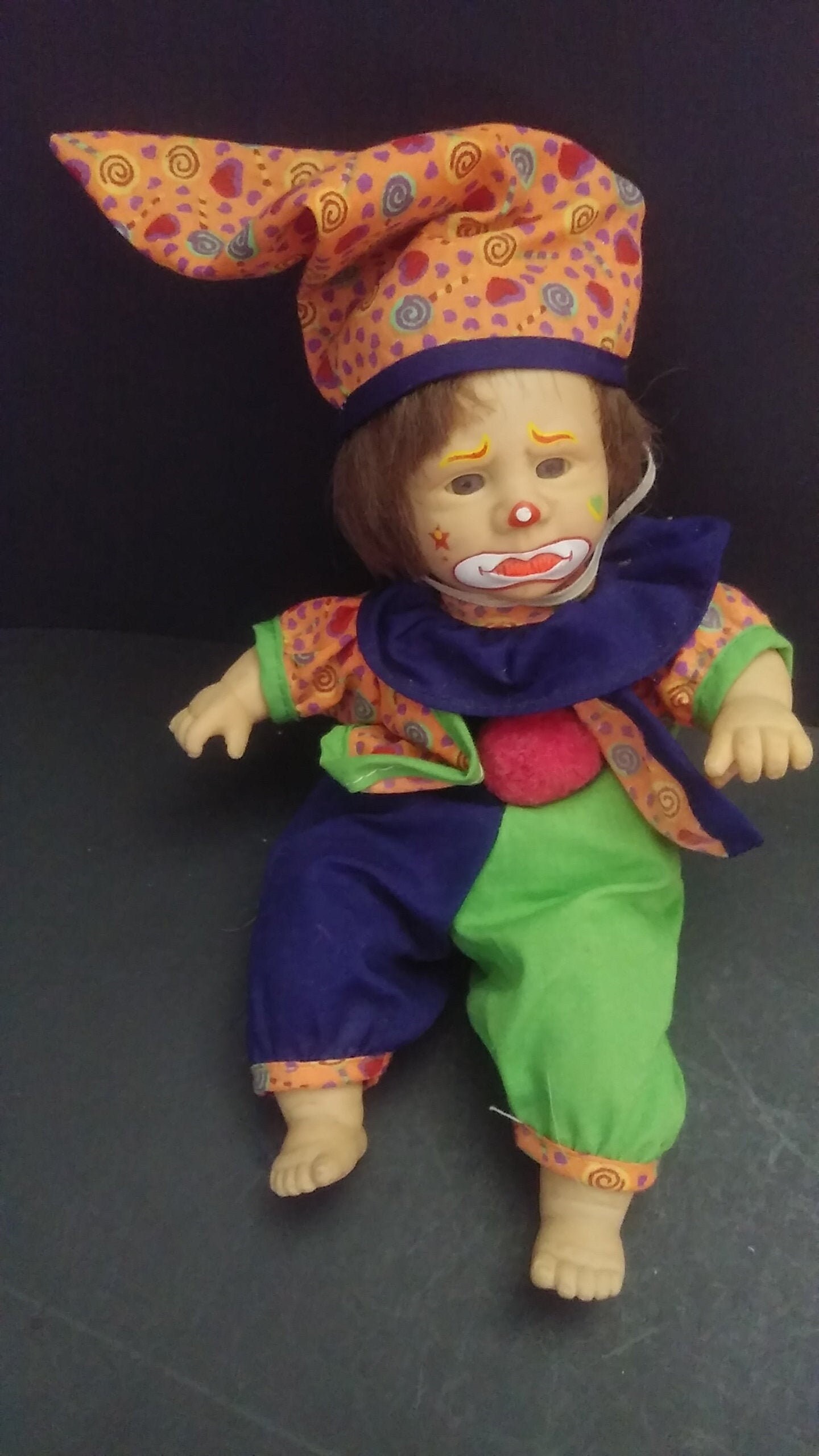 Vintage 6 Hard Plastic Face Mardi Gras Renaissance Clown Jester Art ...