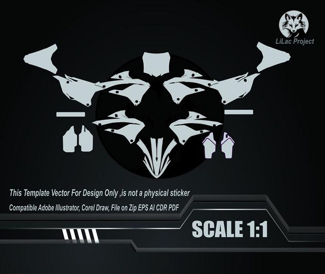 Kawasaki KX 85 KX 112 2021-2025 Template Vector - Etsy