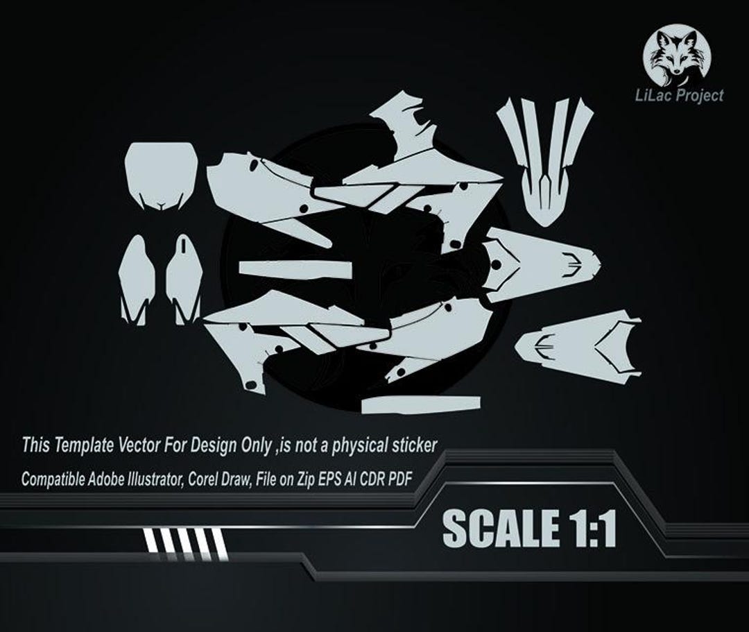 Yamaha YZF 250 450 2019 2023 Template Vector - Etsy