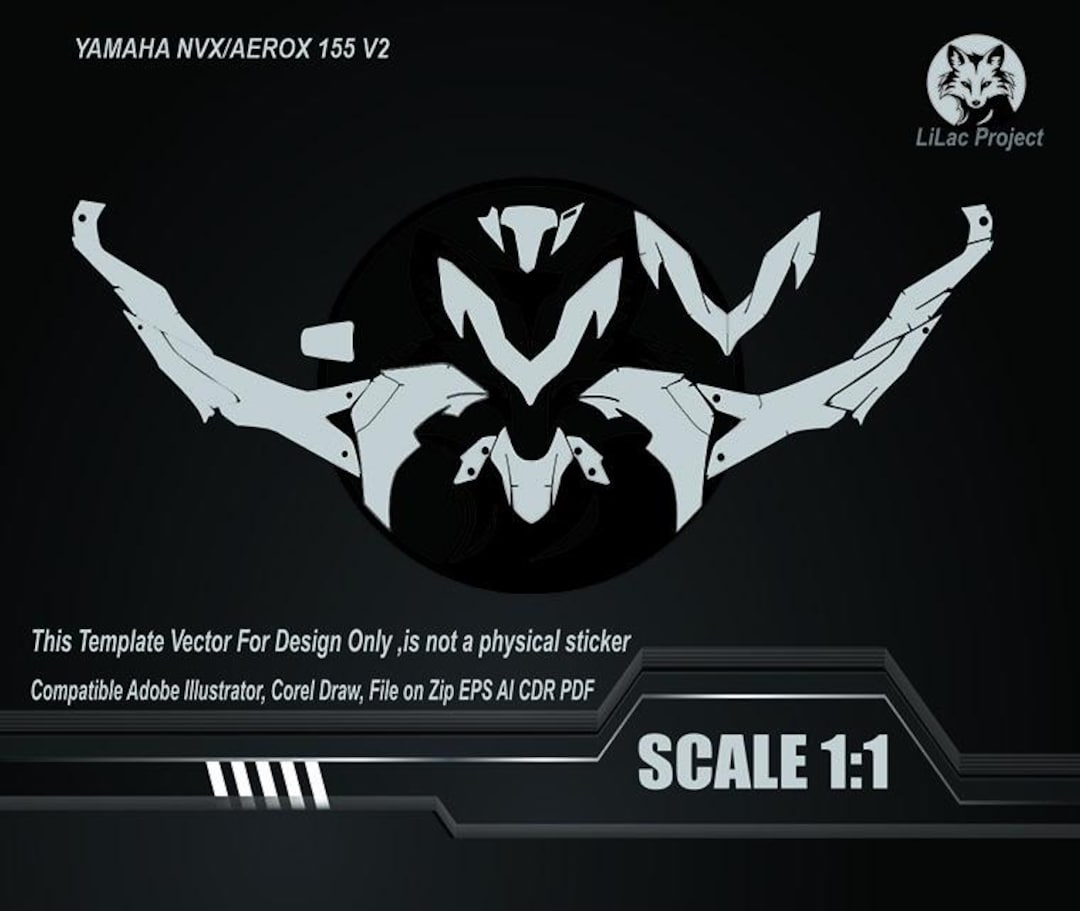 YAMAHA Nvx-aerox 155 V2 Template Vector - Etsy