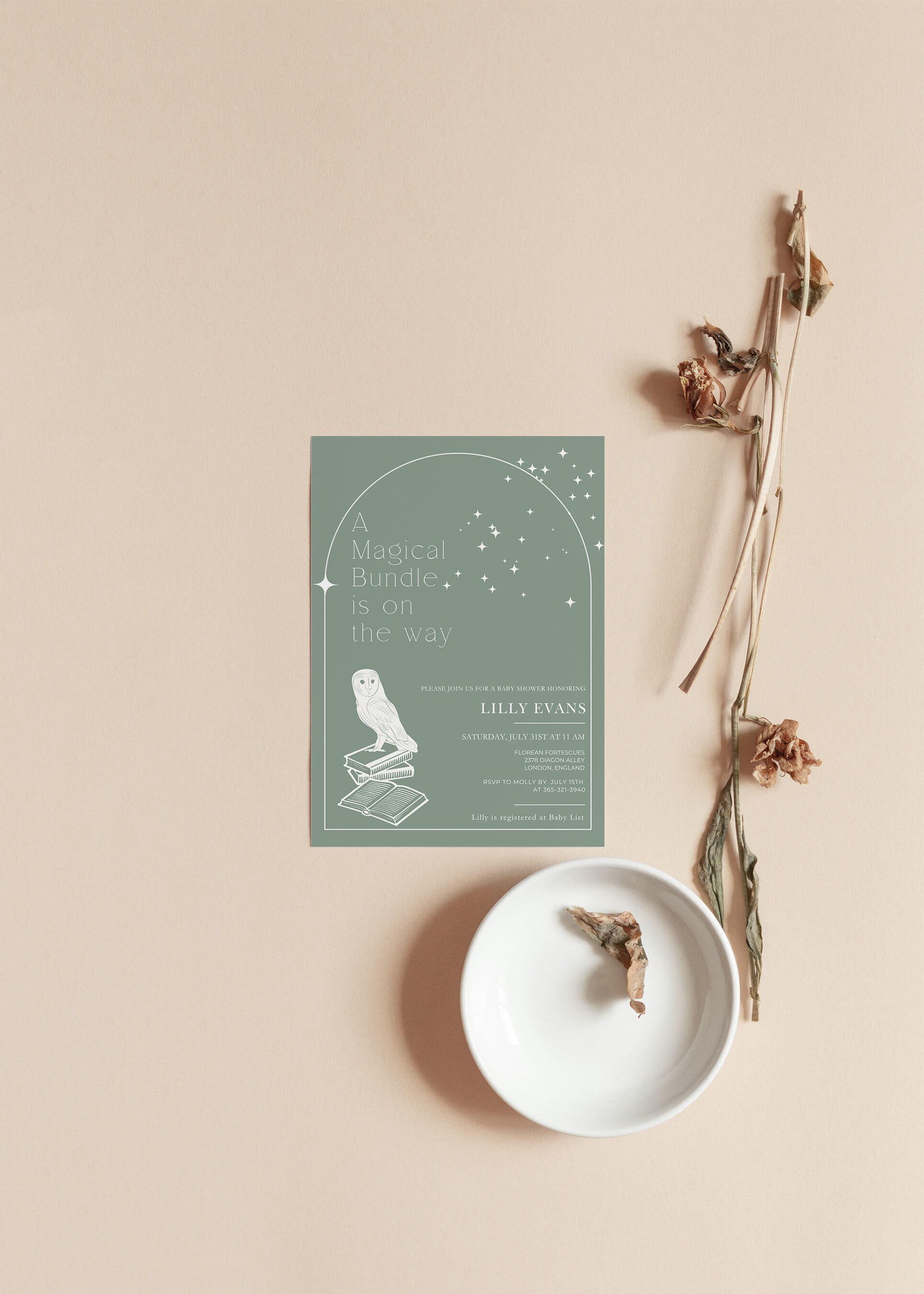 EDITABLE Magical Bundle Baby Shower Invitation - Etsy