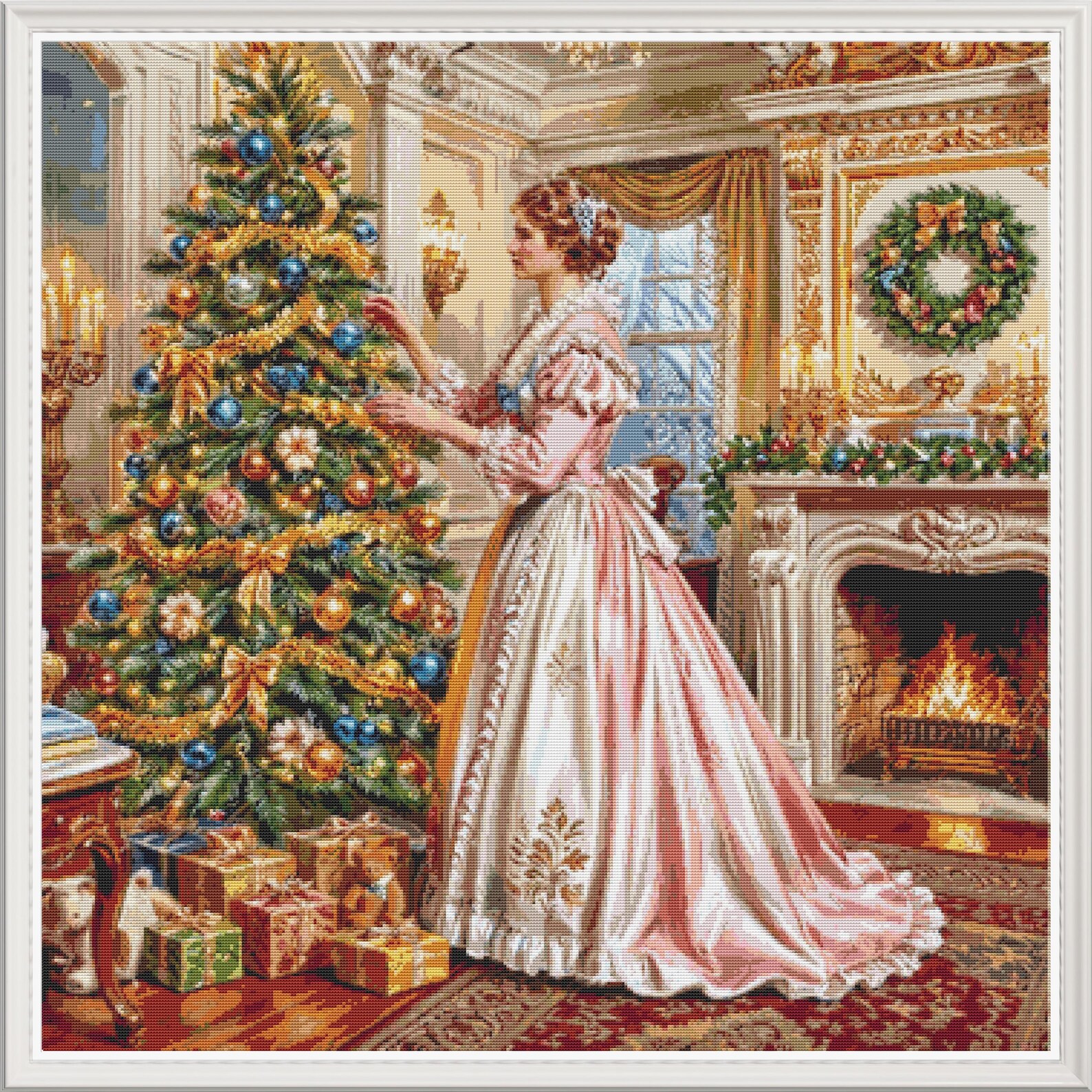 Victorian Christmas 7 Cross Stitch Pattern | Elegant Holiday Embroidery ...