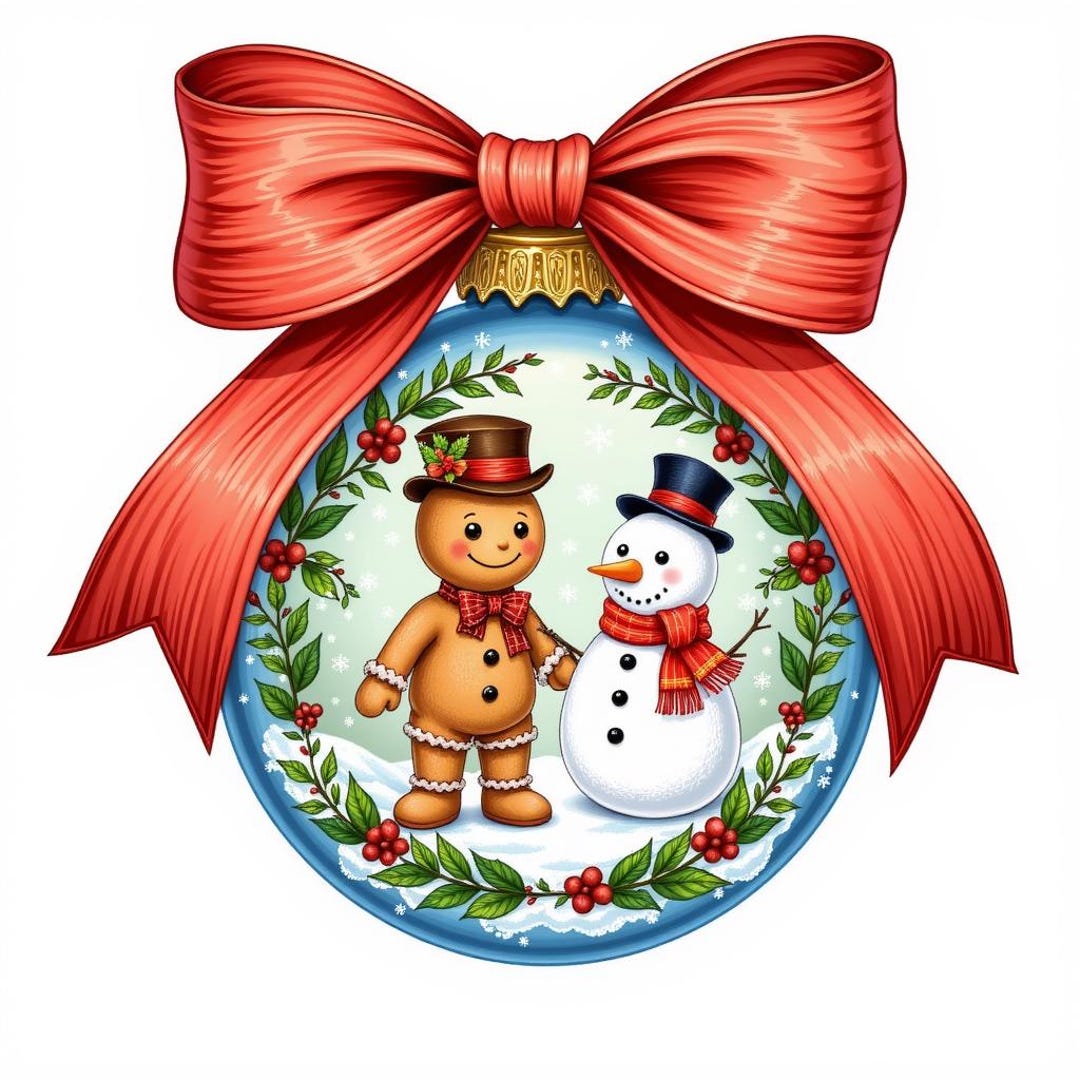 Gingerbread Man and Snowman Christmas Ornament Cross Stitch Pattern ...