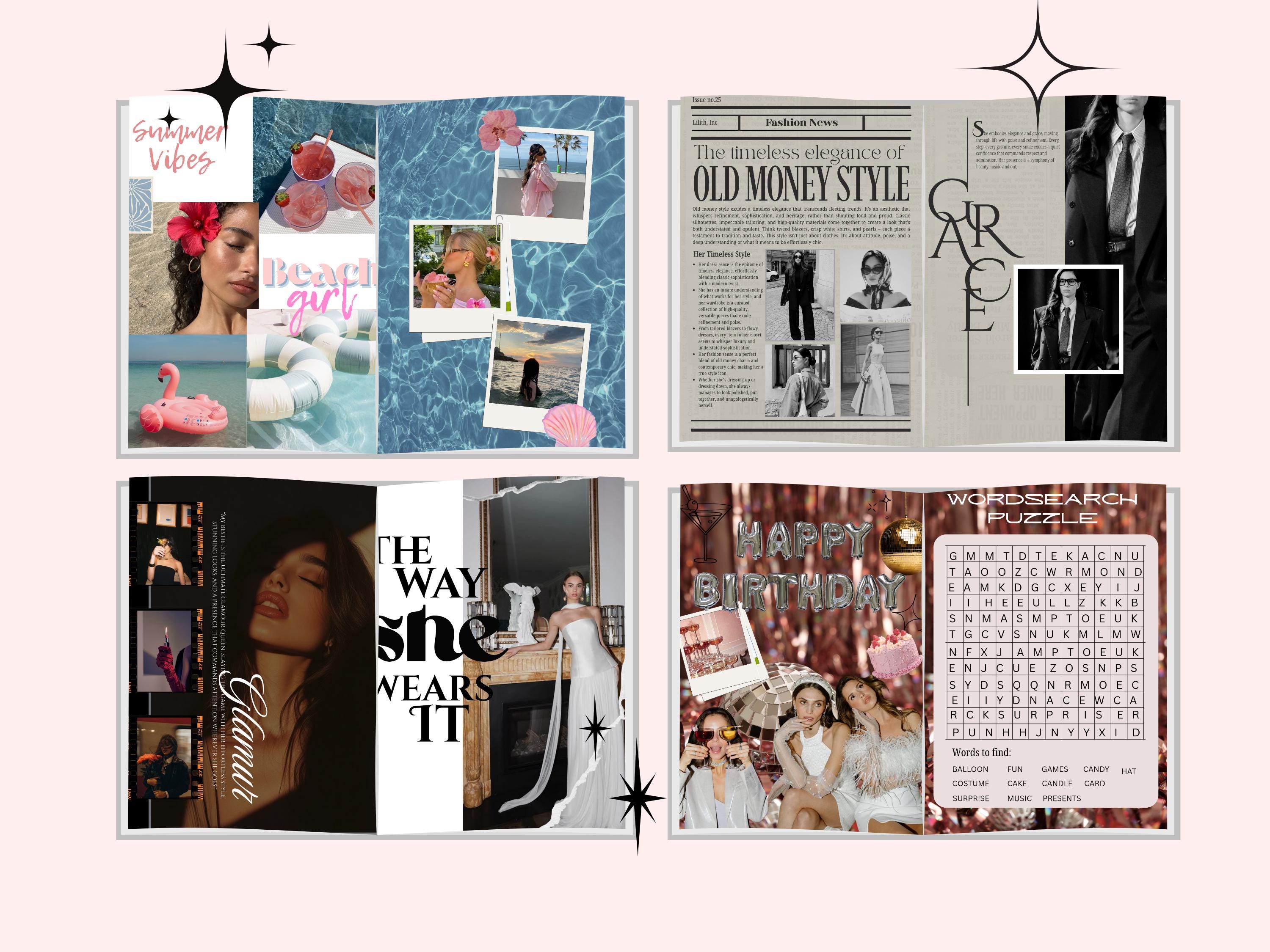 Birthday Magazine Canva Template, Personalized Gift for Her, Birthday ...