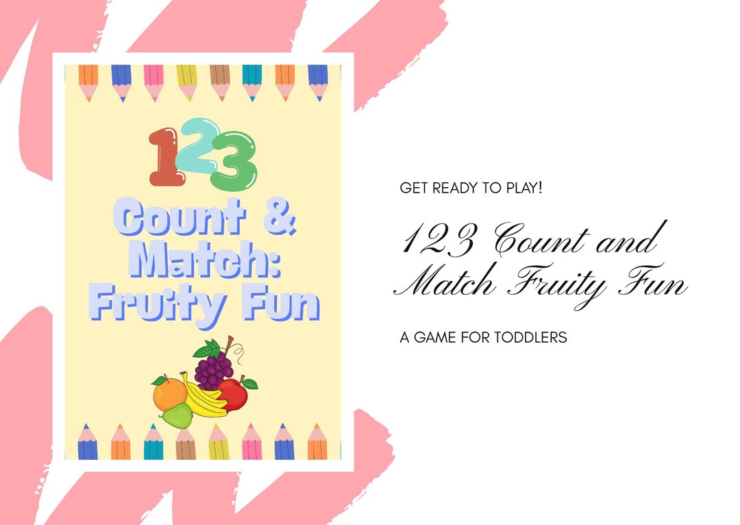 Fruity Number Matching Game for Toddlers | Educational Flashcards (PDF ...