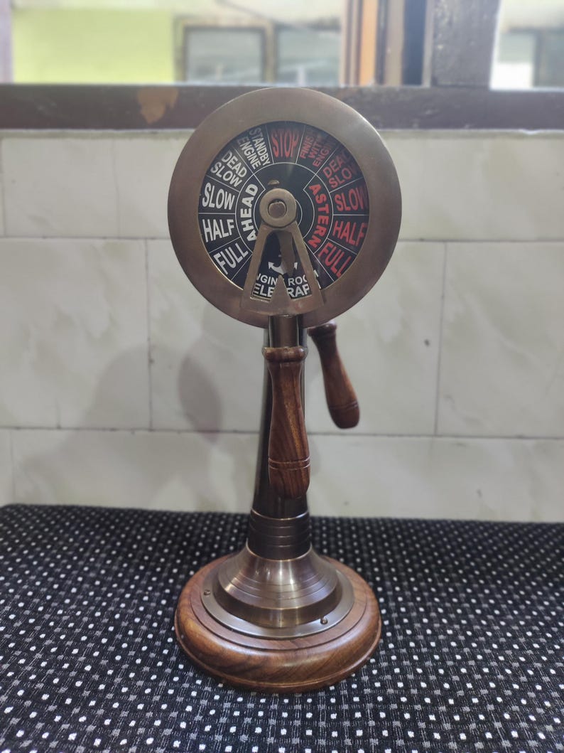 Brass Ship Engine Telegraph – 14" Nautical Maritime Decor - Etsy