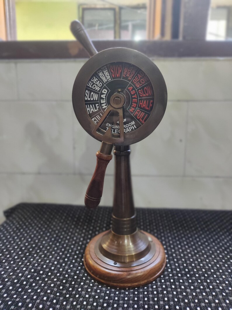 Brass Ship Engine Telegraph – 14" Nautical Maritime Decor - Etsy