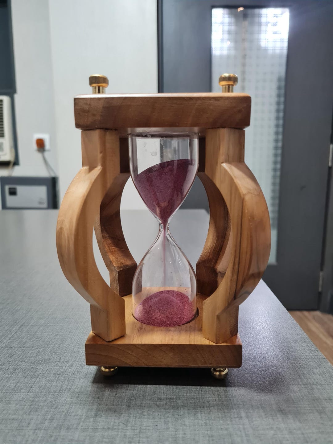 Wooden Sand Timer: 5-minute Hourglass, Natural Wood, Montessori Timer ...