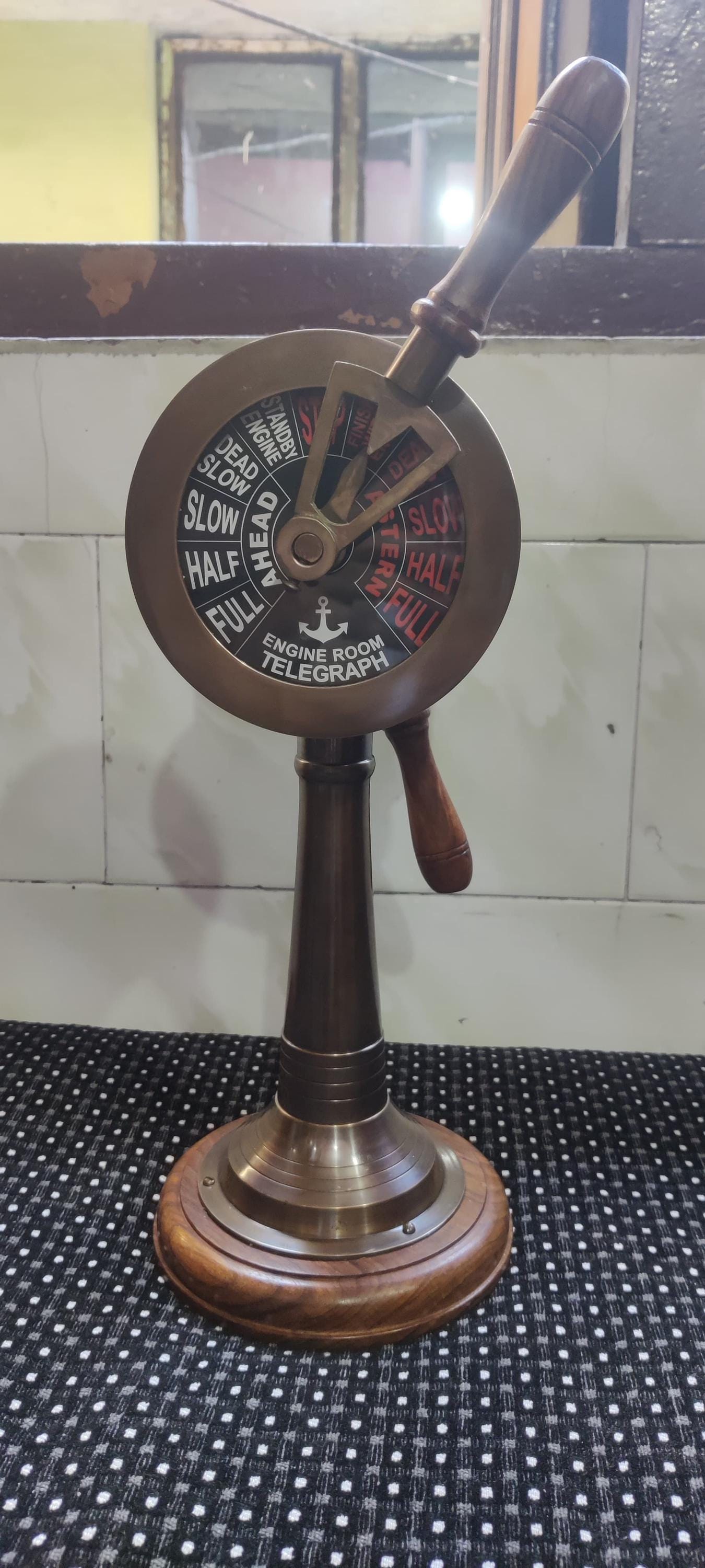 Brass Ship Engine Telegraph – 14" Nautical Maritime Decor - Etsy