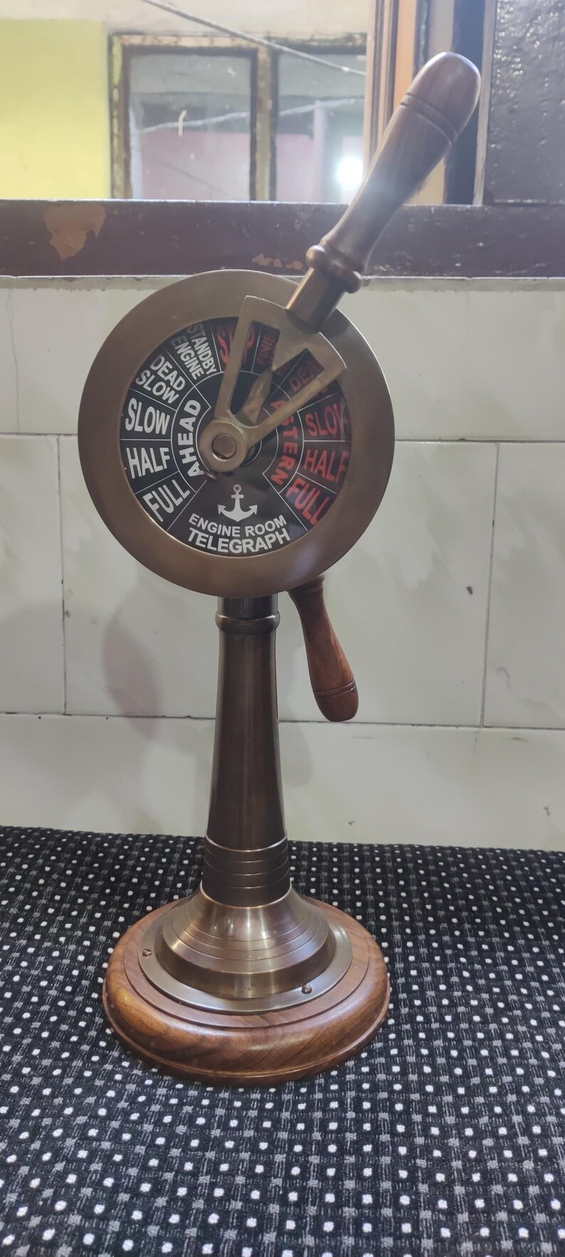 Brass Ship Engine Telegraph – 14" Nautical Maritime Decor - Etsy