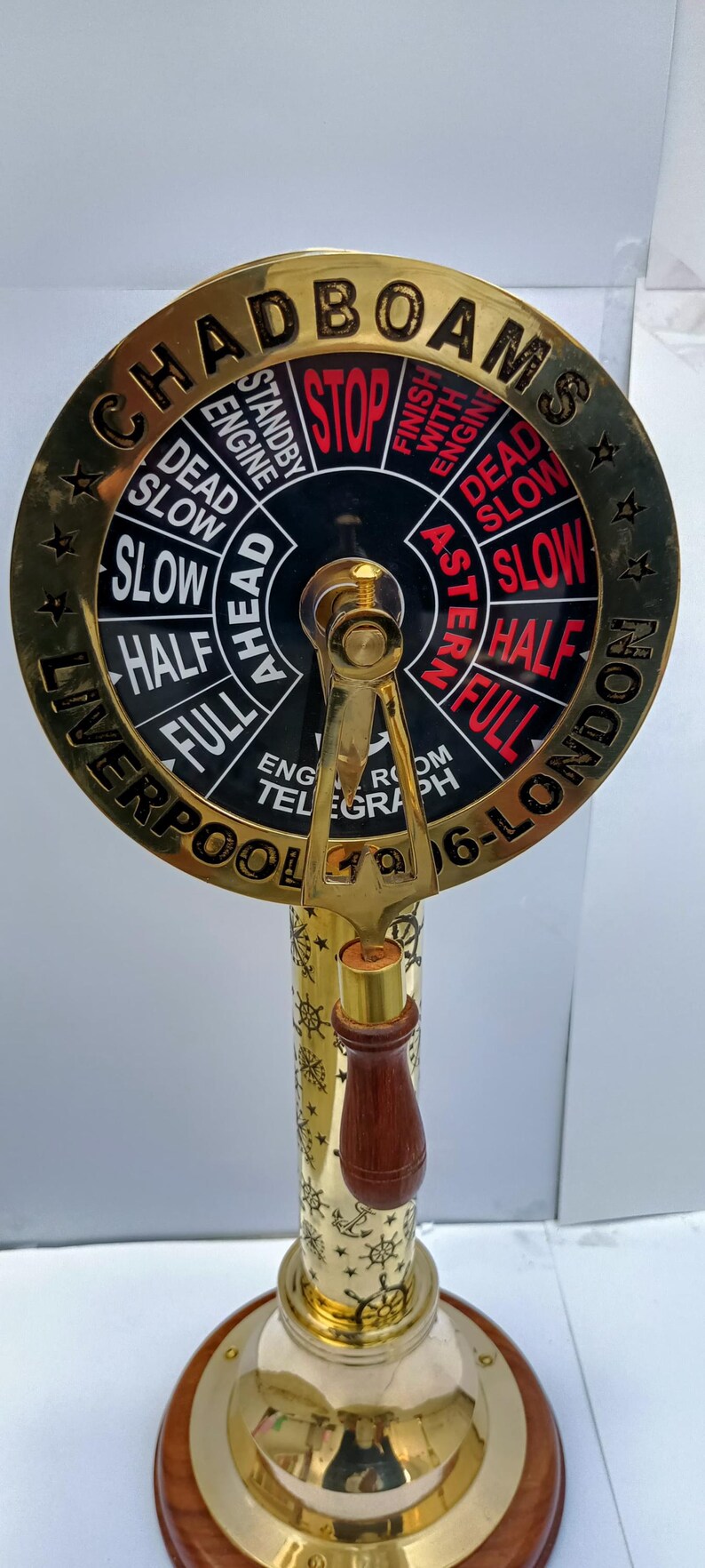Working Brass Ship Engine Telegraph: Nautical Maritime Decor, 30-inch ...