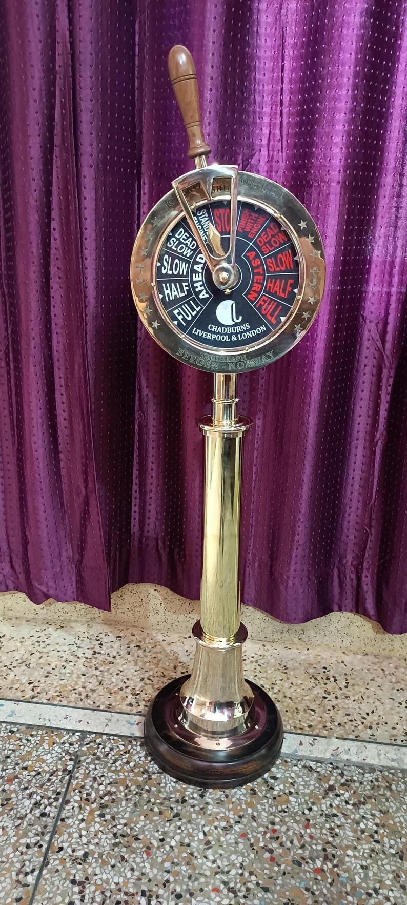 43" Brass Ship Engine Telegraph: Working Nautical Decor - Etsy