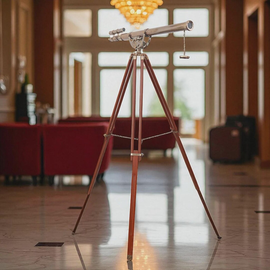Custom 60 Inch Bronze Telescope Refractor Scope With Wooden Tripod - Etsy