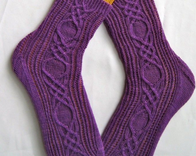 Cable Knit Sock Pattern: Japanese Design (PDF Pattern) - Etsy