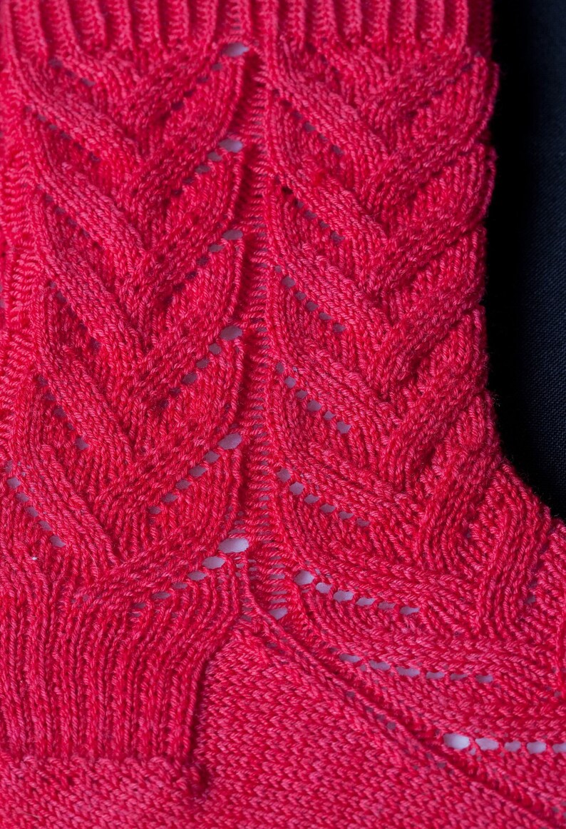 Knit Sock Pattern: Easy Lace Socks Knitting Pattern - Etsy UK