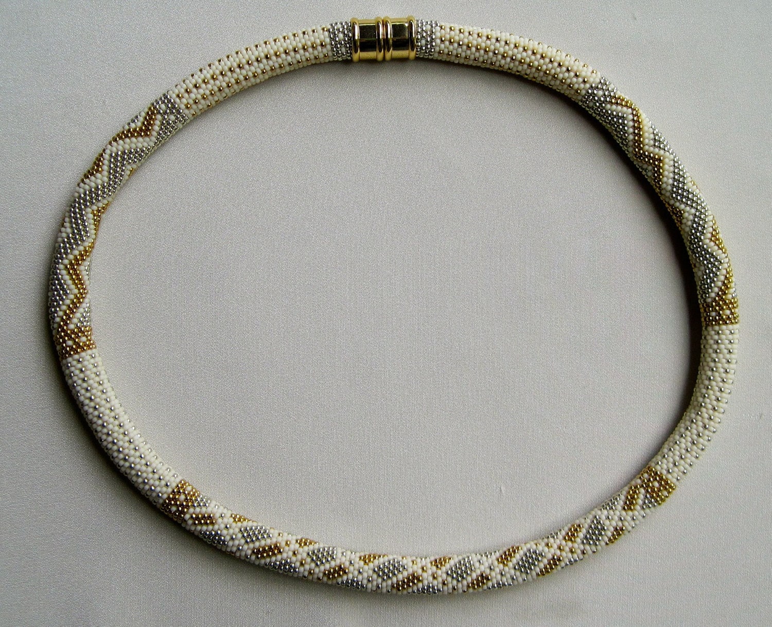 Bead Crochet Necklace Pattern: Silver Threads and Golden Needles - Etsy