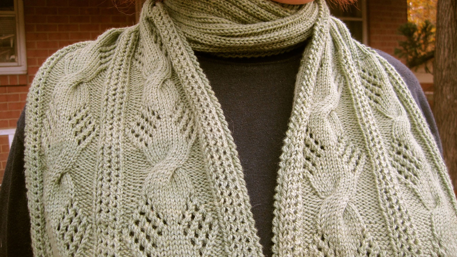 Baltimore Cable Knit Scarf Pattern: Intermediate Mesh Lace (PDF Pattern ...