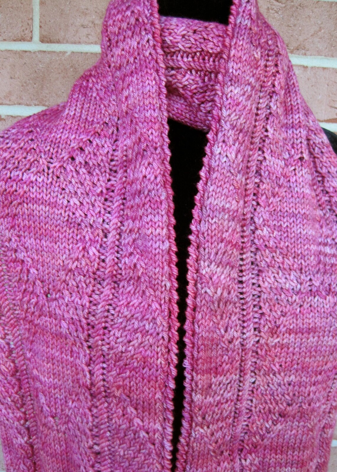 Knit Twist Stitch Scarf Pattern: Geometric Design (PDF Pattern) - Etsy