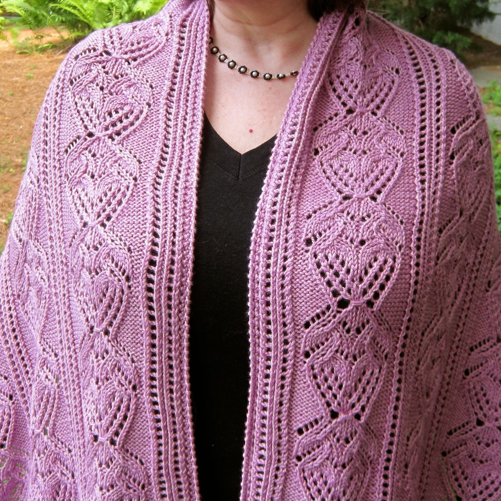 Japanese Knit Shawl Pattern: Onojo Japanese Cluster Lace Knit Shawl ...