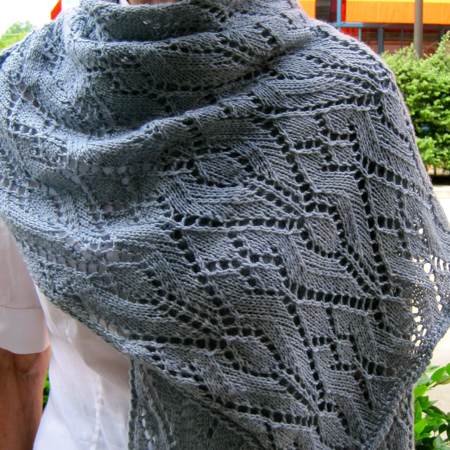Knit Wrap Pattern: Ivy Lace Shawl Knitting Pattern - Etsy