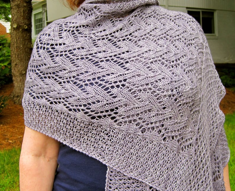 Knit Wrap Pattern: Love Mother Nature Lace Shawl Knitting Pattern - Etsy