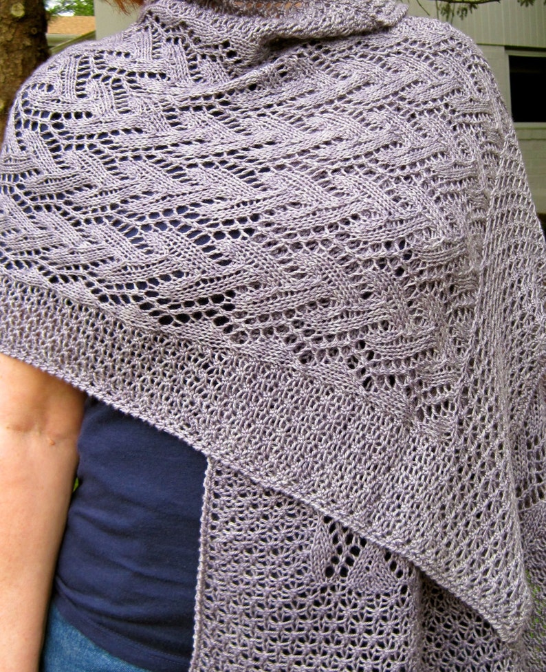 Knit Wrap Pattern: Love Mother Nature Lace Shawl Knitting Pattern - Etsy