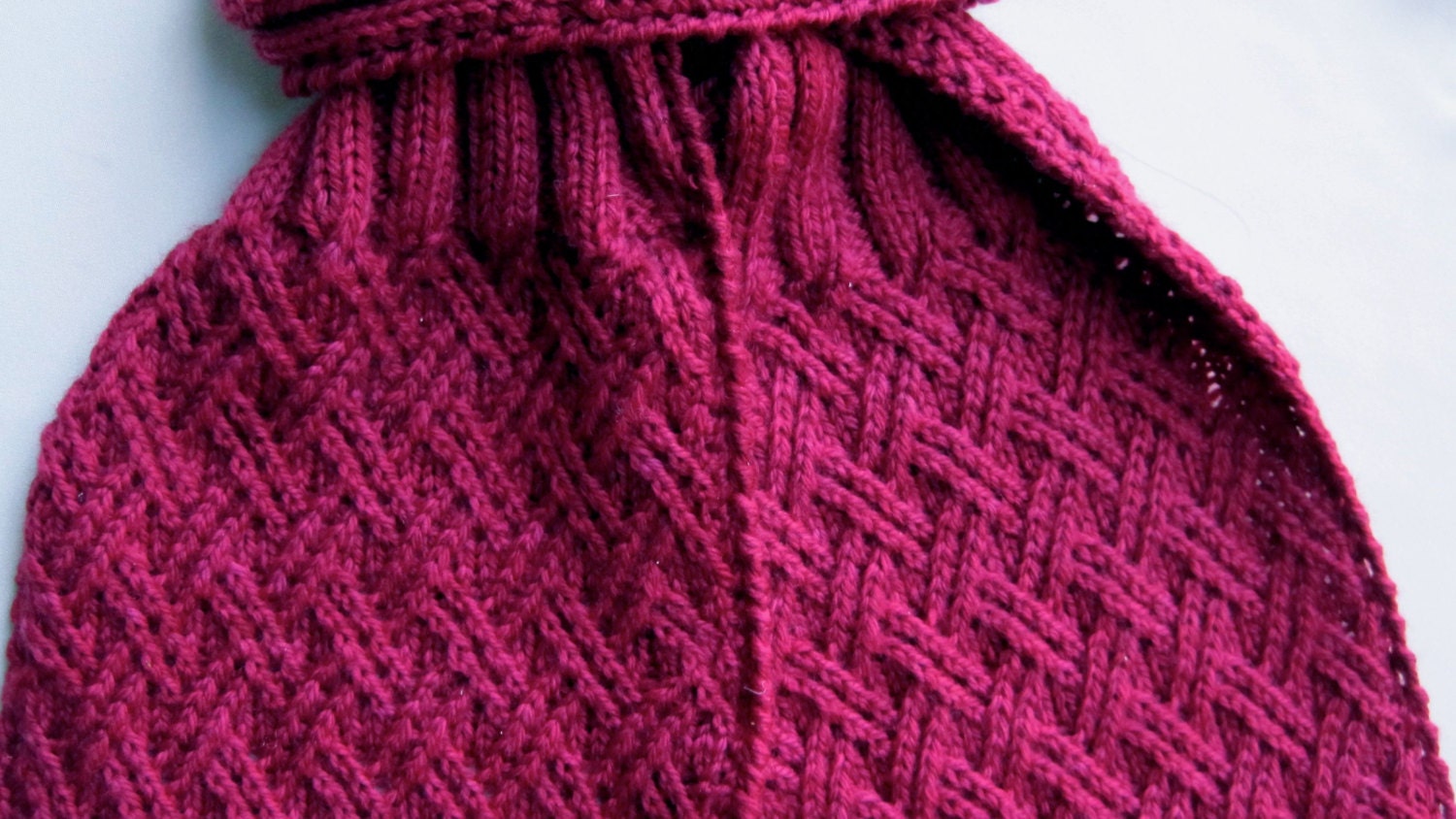 Knit Scarf Pattern: Twisted Criss Cross Turtleneck Scarf Knitting ...