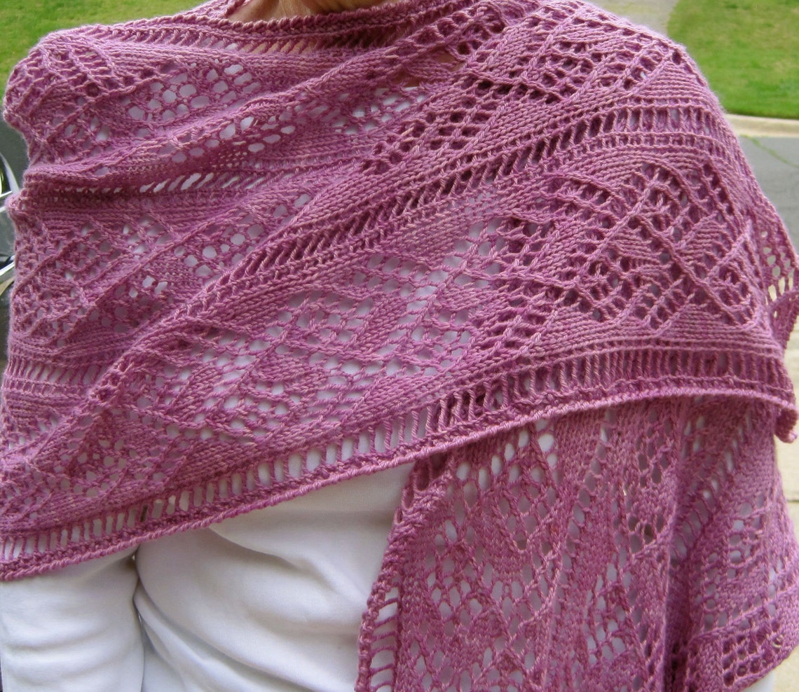 Knit Shawl Pattern: Ladder and Lace Light Wrap Knitting Pattern - Etsy