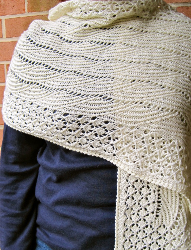 Knit Wrap Pattern: Love the Sky Lace Shawl Knitting Pattern - Etsy