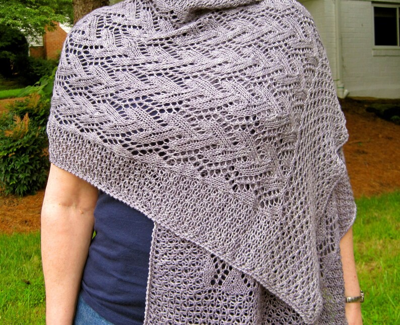 Knit Wrap Pattern: Love Mother Nature Lace Shawl Knitting Pattern - Etsy
