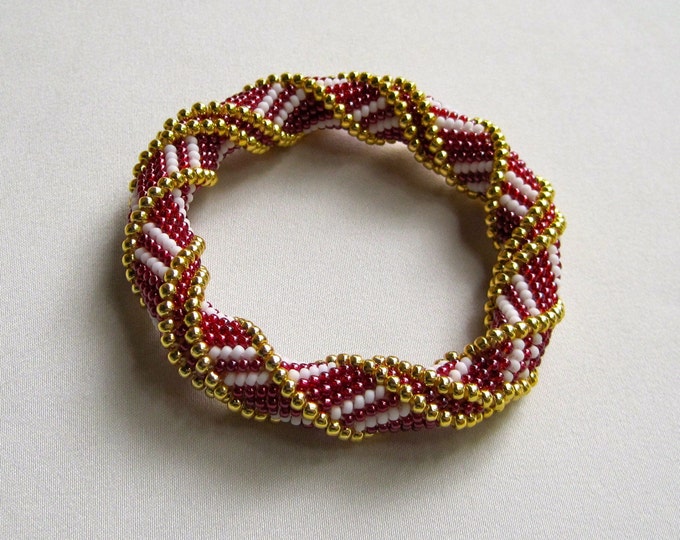 Bead Crochet Pattern: Tartan Plaid Bead Crochet Bangle Pattern - Etsy