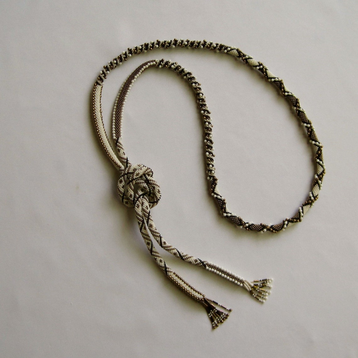 Bead Crochet Necklace Pattern: Drop Lariat Bead Crocheted | Etsy