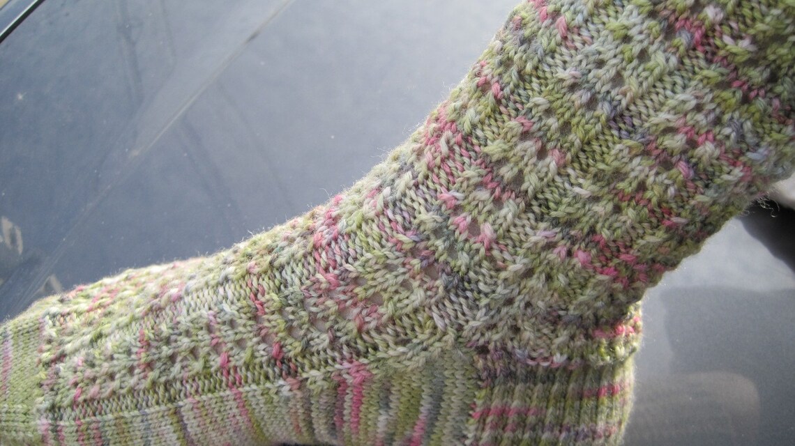 Easy Eyelet Knit Sock Pattern: Beginner Plus, Three Sizes (PDF Pattern ...