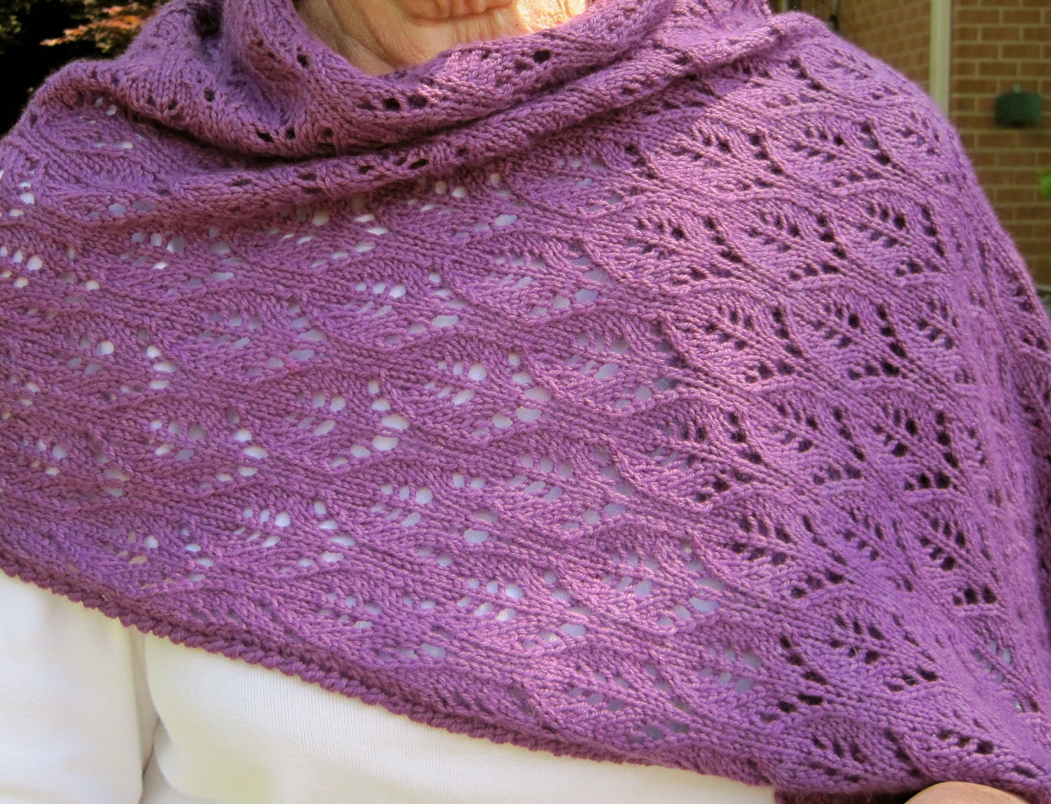 Knit Wrap Pattern: Flower Lace Shawl Knitting Pattern - Etsy