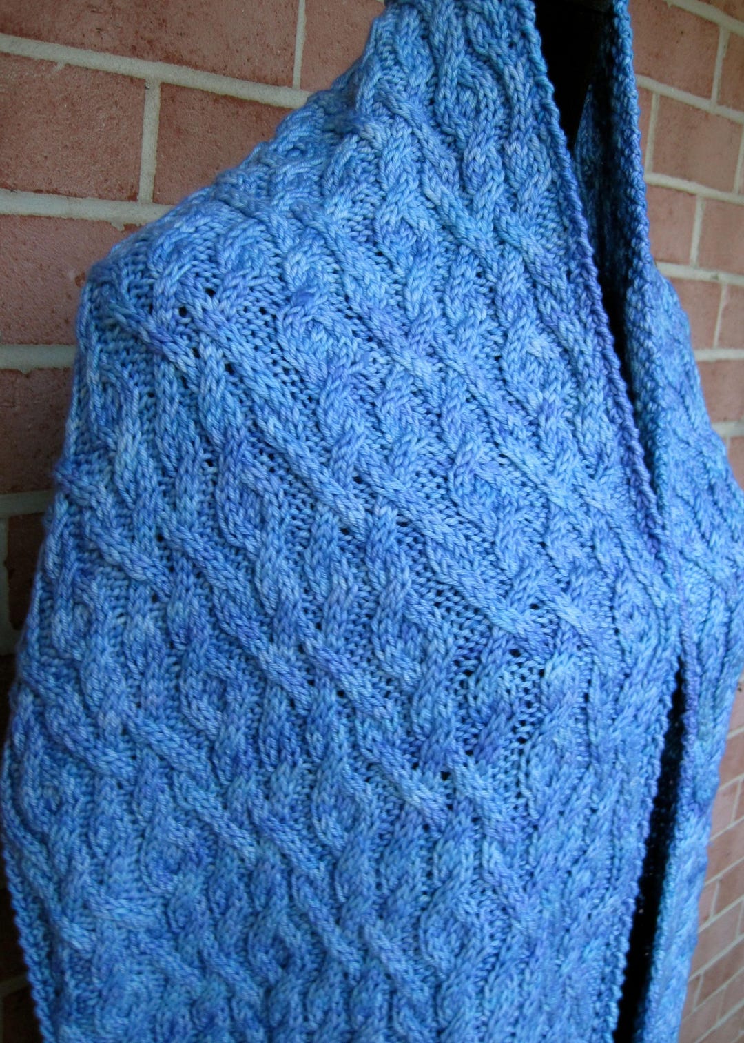 Kasba Cabled Knit Shawl Pattern: Intermediate Level (PDF Pattern) - Etsy
