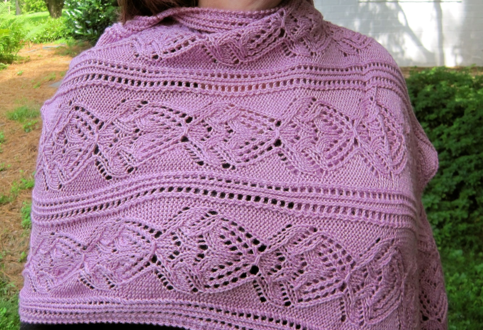 Japanese Knit Shawl Pattern: Onojo Japanese Cluster Lace Knit Shawl ...