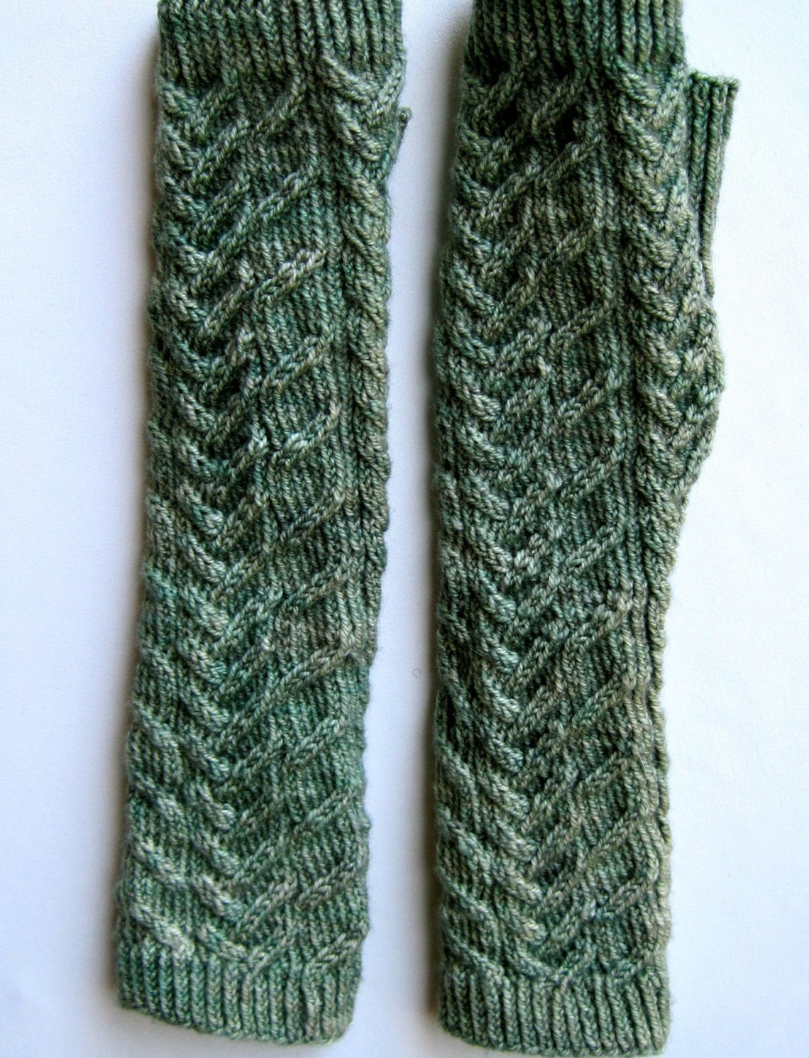 Knit Mitt Pattern: Alpine Cable Fingerless Mitt Knitting Pattern - Etsy